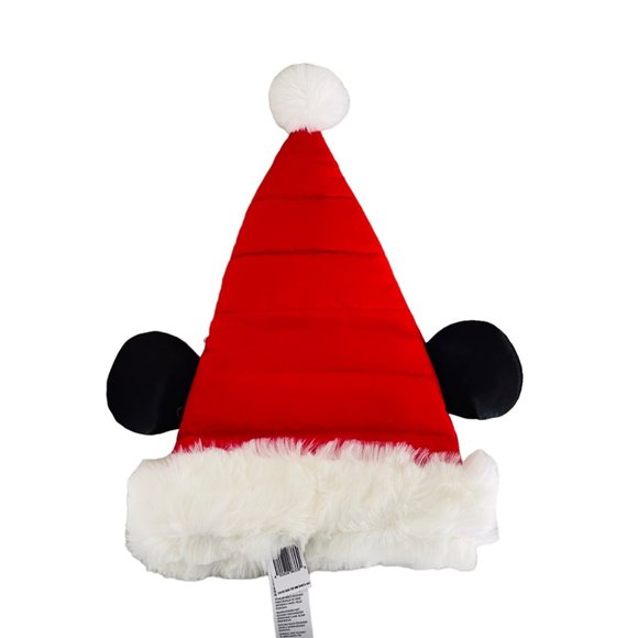 Disney | Accessories | Disney Parks Mickey Mouse Quilted Santa Ears Hat ...